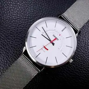 Casio Analog Quartz Watch With Mesh Strap