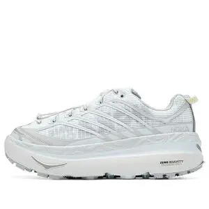 Hoka One One Mafate Origins Trail Running Shoes - White/gray