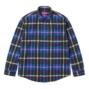 Supreme Fw23 Week4 Plaid Flabbel Shirt - Blue