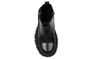 Balenciaga Small Cowhide Lace-up Martin Boots - Black