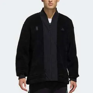Adidas Splicing Polar Fleece Zip-up Jacket - Black