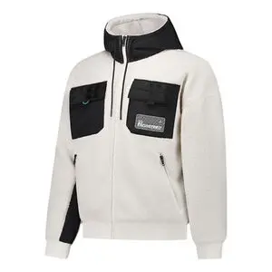 JORDAN Engineered Fleece Hooded Jacket - Light Ivory