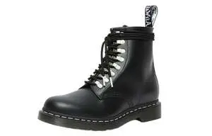 Dr. Martens 1460 Contrast Hardware Lace Up Leather Boots - Black