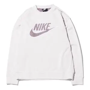 Nike Logo Fleece Crewneck Sweatshirt - Light Grey