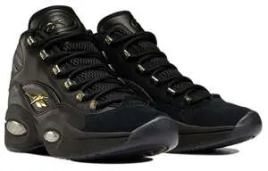 REEBOK Question Mid Lux High Top Sneakers - Black/gold