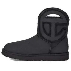 UGG Telfar X Logo Mini Cozy Soft Boot - Black
