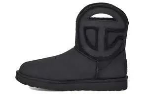 UGG Telfar X Logo Mini Cozy Soft Boot - Black