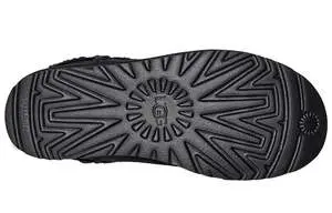 UGG Telfar X Logo Mini Cozy Soft Boot - Black
