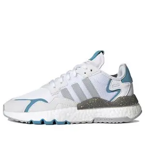 Adidas Originals Nite Jogger Lace-up Sneakers - White/blue