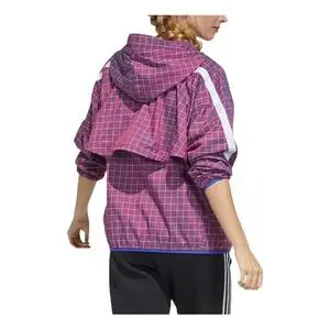 Adidas W.n.d. Jacket With Plaid Print