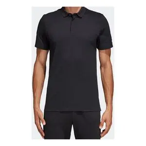 Adidas Mh Plain Casual Sports Short Sleeve Polo Shirt - Black