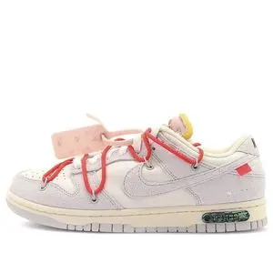 Nike X Off-white Dunk Low 'lot 33 Of 50' Sneakers - Gray/white