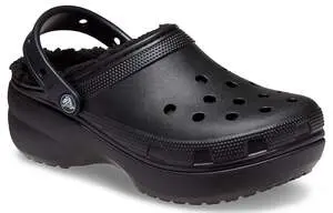 CROCS Classic Platform Lined Clog - Black