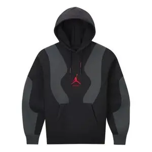 JORDAN X Off-white Embroidered Logo Hoodie - Black