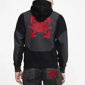 JORDAN X Off-white Embroidered Logo Hoodie
