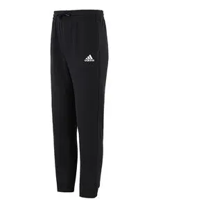 Adidas Logo Embroidered Solid Color Bundle Feet Sports Pants/trousers/joggers - Black