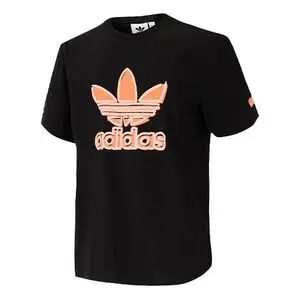 Adidas Originals Casual Sports Round Neck Short Sleeve - Black