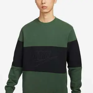 Nike Club+ French Terry Crewneck Sweatshirt - Green/black