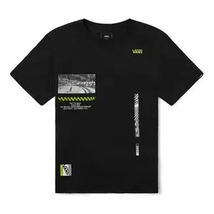 VANS Logo Print Crewneck T-shirt - Black