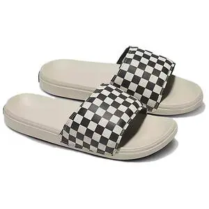 VANS La Costa Checkerboard Slides - White/black