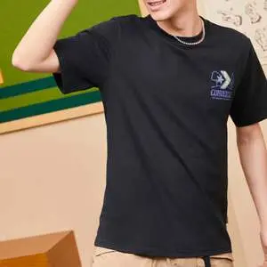 CONVERSE Landscape Center Tee Asia Sizing - Black