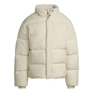 Adidas Padded Jacket With Trefoil Logo - Beige/white