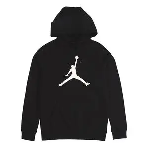 JORDAN Air Fleece Lined Pullover Hoodie - Black
