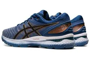 Asics Gel-nimbus 22 Athletic Sneakers - Grey/blue