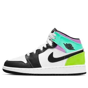 JORDAN Air Jordan 1 Mid "Pastel" White/black-volt-green Glow