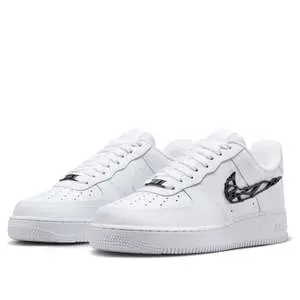 Nike Force 1 Low "liquid Metal Swoosh" Sneakers - White/black