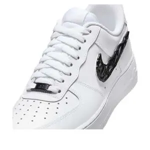 Nike Force 1 Low "liquid Metal Swoosh" Sneakers - White/black