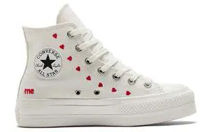 CONVERSE Chuck Taylor All Star Lift Platform High Top Sneakers With Embroidered Hearts