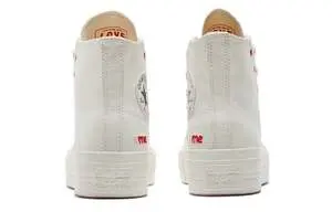 CONVERSE Chuck Taylor All Star Lift Platform High Top Sneakers With Embroidered Hearts