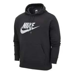 Nike Casual Alphabet Logo Fleece Hoodie - Black