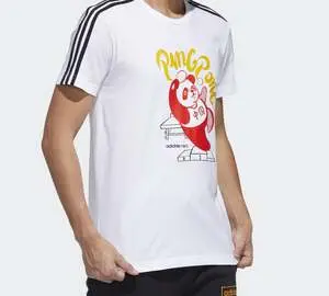Adidas Neo Panda 3-stripes Graphic T-shirts 'white Red