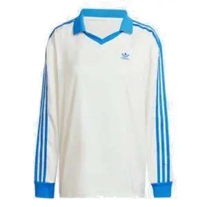 Adidas 3-stripes Satin Long Sleeve T-shirt - White/blue