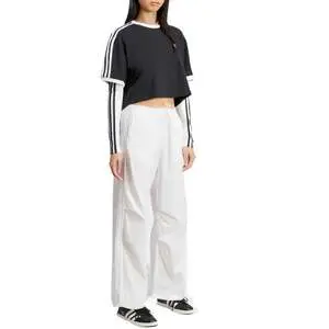 Adidas 3-stripes Loose Crop Top - Black/white