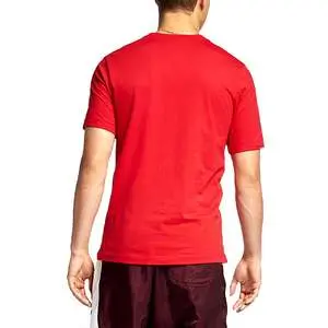 Nike Club Embroidered Logo Sports Round Neck Short Sleeve - Red