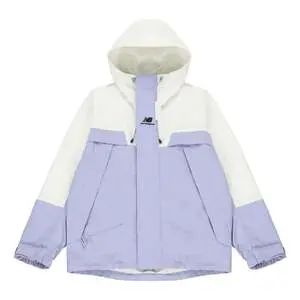 NEW BALANCE New Balance Logo Embroidered Colorblock Hooded Jacket Purple