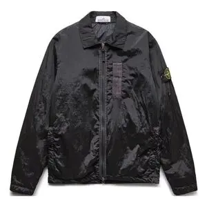 Stone Island Compass Patch Zipped Jacket - Black