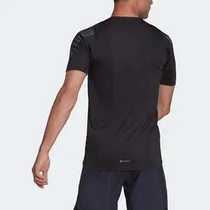 Adidas Round Neck Short Sleeve Pullover Solid Color Black T-shirt