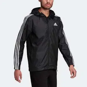 Adidas 3s Wb Stripe Logo Micro Mark Printing Sports Training Hooded Jacket