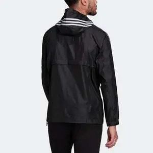Adidas 3s Wb Stripe Logo Micro Mark Printing Sports Training Hooded Jacket