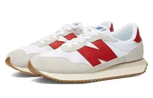 NEW BALANCE 237 Low Top Sneakers - White/red
