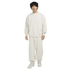 Nike Club Fleece Oversized French Terry Crew Top Asia Sizing - Beige