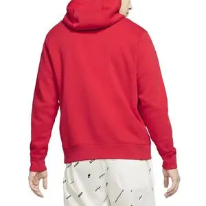 Nike Club Fleece Pullover Hoodie - Red