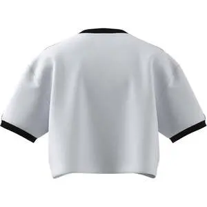 Adidas 3-stripes Loose Crop Top - White/black