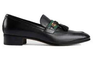 Gucci Interlocking G Tassel Leather Loafers