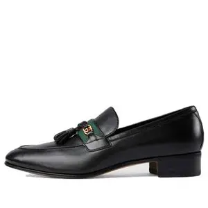 Gucci Interlocking G Tassel Leather Loafers