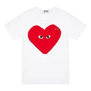Play Comme Des Garcon Heart Logo T-shirt - White